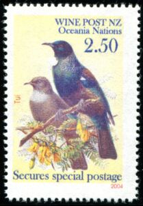 Stamp: New Zealand Birds - Tui (New Zealand: Private Post Offices(Wine ...