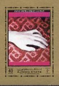 Stamp: Cast of Chopin's Hand, Auguste Clésinger (Ajman(Frederic Chopin ...