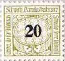 Stamp: Railway stamps with thick black face value in oval (Switzerland ...