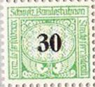 Stamp: Railway stamps with thick black face value in oval (Switzerland ...