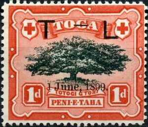 Stamp: Ovava Tree (Tonga(Royal Wedding (1899)) Sg:TO 54cb