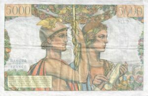 Billete de Banco: 5,000 Francs (Francia(1945-1957 Issue) Wor:P-131c.3