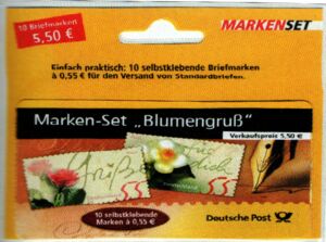 Stamp: Booklet-Flower Greetings (Germany, Federal RepublicMi:DE MH55aBc