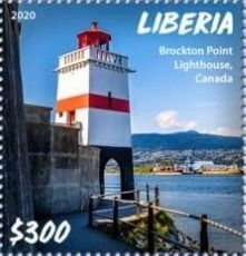Stamp: Brockton Point Lighthouse, Canadá (Liberia(Lighthouses (2020:1 ...