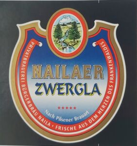 Drink Label: Nailaer Zwergla (Frankenwälder Bürgerbräu Naila, Germany ...