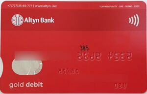 Tarjeta de Banco: Altyn Bank Gold debit (Altyn Bank, KazajstánCol:KZ-MC ...