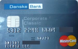 Bank Card: Danske Bank Corporate Classic (Danske Bank, RussiaCol:RU-MC-2963