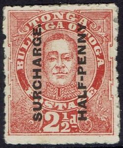 Stamp: King George Tupou II (1874-1918) (Tonga(Definitives 1895: King ...