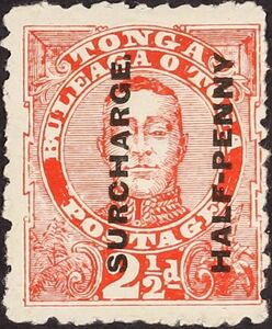 Stamp: King George Tupou II (1874-1918) (Tonga(Definitives 1895: King ...
