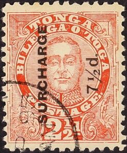Stamp: King George Tupou II (1874-1918) (Tonga(Definitives 1895: King ...