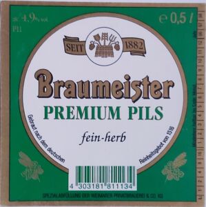 饮料标签: Braumeister Premium Pils (Weissenfelser Felsbräu, 德国Col:DE-BEER-023898