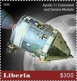 Stamp: Apollo 11 Comand and Service module (Liberia(Neil Armstrong ...