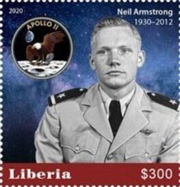 Stamp: Neil Armstrong (Liberia(Neil Armstrong (2020)) Yt:LR 6401