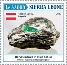 Stamp: Beryl/Emerald (Sierra Leone(Beryl and its Varieties) Col:SL 2022 ...