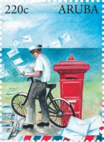 Stamp: Postal Service In Aruba, 130 Years (Aruba(Postal Service In ...