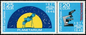 Stamp: Planetarium, Microscope (Germany, Democratic Republic (DDR ...
