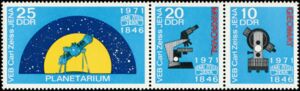 Stamp: Planetarium, Microscope, Geodetic Device (Germany, Democratic ...