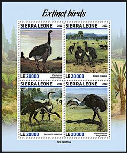 Stamp: Extinct Birds (Sierra Leone(Extinct Birds (2022)) Col:SL 2022.05 ...