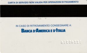 Bank Card: Bancomat (Banca d'America e d'Italia, ItalyCol:IT-GM-0098