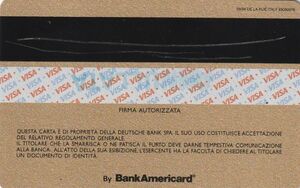 Tarjeta de Banco: Bari Card (BANK AMERICARD, ItaliaCol:IT-VI-0128