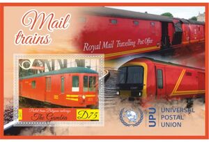 Stamp: Transport Mail trains (Gambia: Illegal Stamps(Mail Trains (2017 ...