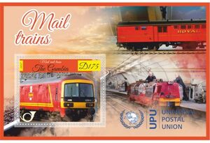 Stamp: Transport Mail trains (Gambia: Illegal Stamps(Mail Trains (2017 ...