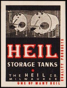 Stamp: Heil storage tanks milwaukee (Cinderellas(U.S.A.) Col:US 1935-11