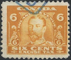 Stamp: King George V (1865-1936) (Canada: Revenue Stamps(Excise) Bar:CA ...