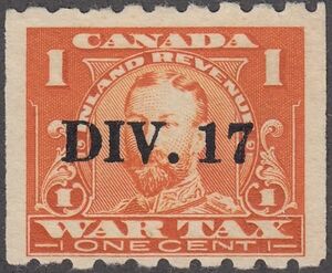 Stamp: King George V (1865-1936) (Canada: Revenue Stamps(War Tax) Bar ...