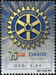 Stamp: Emblem of Rotary International (EcuadorMi:EC 2604,Sg:EC 2544
