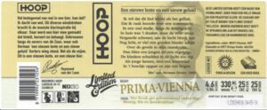 Drink Label: Hoop Prima-Vienna (Brouwerij Hoop, NetherlandsCol:NL-BEER ...