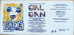 Drink Label: Galgan Blondinga (Galantský Remeselný Pivovar Galgan ...