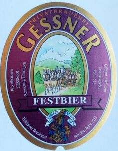 Drink Label: Gessner Festbier (Privatbrauerei Gessner, Germany, Federal ...