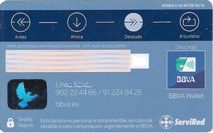 Tarjeta de Banco: Bbva (Banco Bilbao Vizcaya Arg., EspañaCol:ES-VI-0950