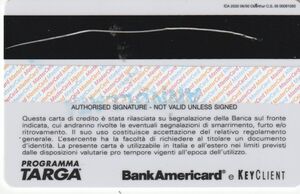 Bank Card: Bancaperta (BANK AMERICARD, ItalyCol:IT-MC-0115