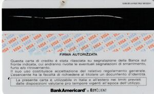 Bank Card: Cassa Padana (BANK AMERICARD, ItalyCol:IT-VI-0166