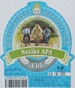 Drink Label: Nealko APA Fri (Svatojánský pivovar, SlovakiaCol:SK-BEER ...