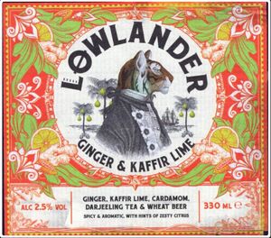 Drink Label: Lowlander Ginger & Kaffir Lime (Lowlander Beer Co ...
