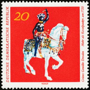 Stamp: Moor as a Tympanist (c. 1720) (Germany, Democratic Republic (DDR ...