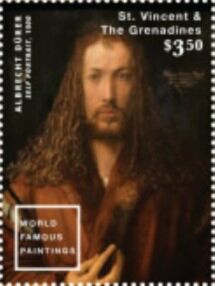 Stamp: Self Portrait, by Albrecht Dürer (Saint Vincent and The ...