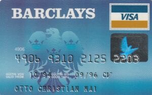Bank Card: Barclays (BARCLAYS BANK PLC, Germany, Federal RepublicCol:DE ...