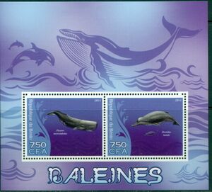 Stamp: Whales. Marine fauna (Benin: Illegal Stamps(Whales) Col:BJ 2014-55