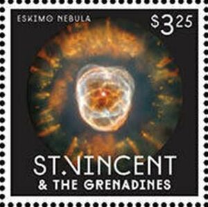 Stamp: Eskimo Nebula (Saint Vincent and The Grenadines(Hubble Space ...
