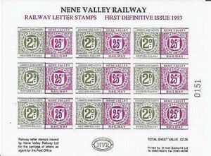 Stamp: LNWR and NVR Railway Letter stamps sheet (United Kingdom ...