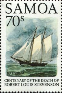 Stamp: Schooner Equator (Samoa(100 anniv of the death of Robert Louis ...