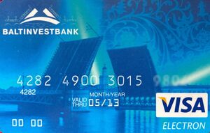 Bank Card: Movable bridge (Baltinvestbank, RussiaCol:RU-VE-0508.01