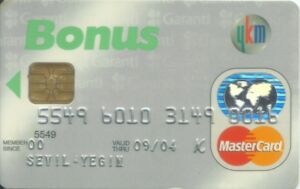 Bank Card: Bonus - YKM (Garanti Bankası, Türkiye (Turkey)Col:TR-MC-0230.02