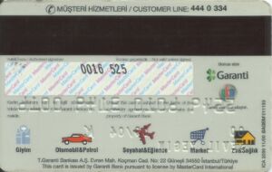 Bank Card: Bonus - YKM (Garanti Bankası, Türkiye (Turkey)Col:TR-MC-0230.02