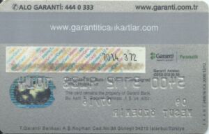 Bank Card: Garanti+Bonus-Business (Garanti Bankası, Türkiye (Turkey)Col ...