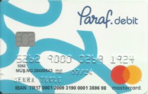 Bank Card: Paraf Debit (Halkbank, Türkiye (Turkey)Col:TR-MC-0401.02